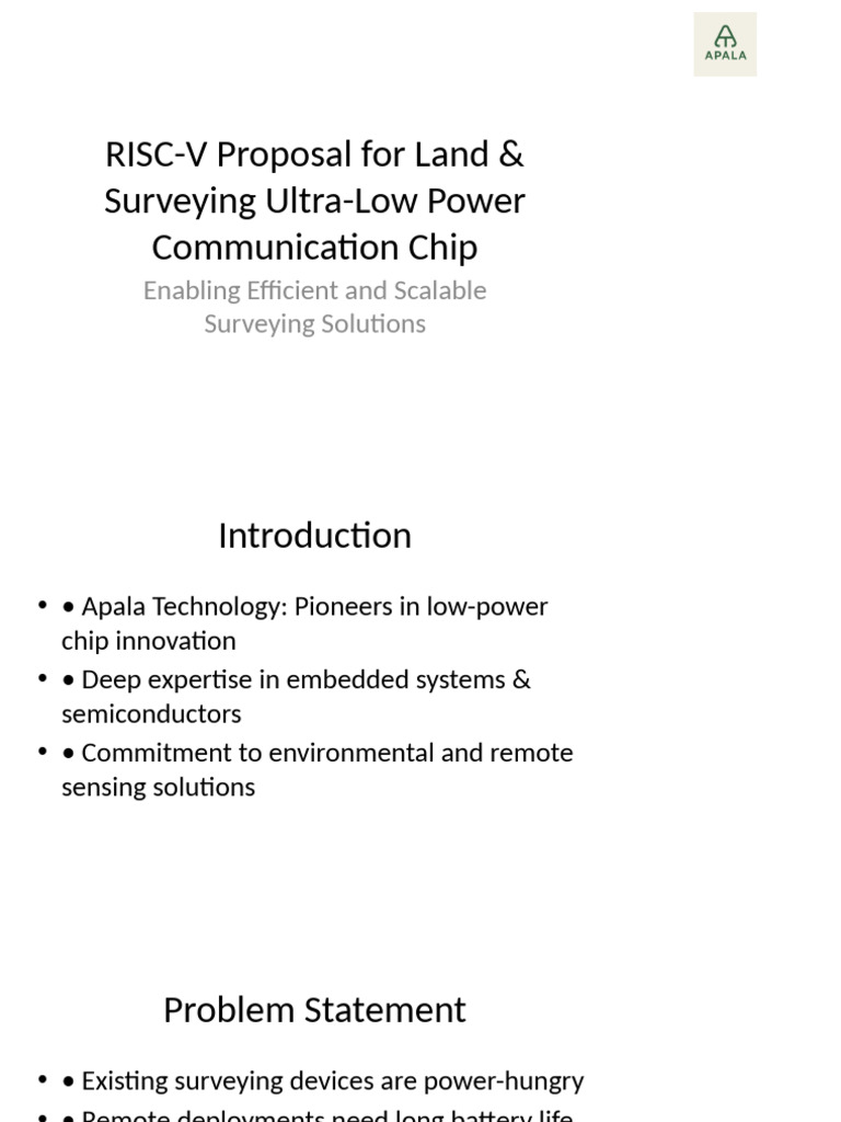 RISC-V Low Power Surveying Apala | PDF