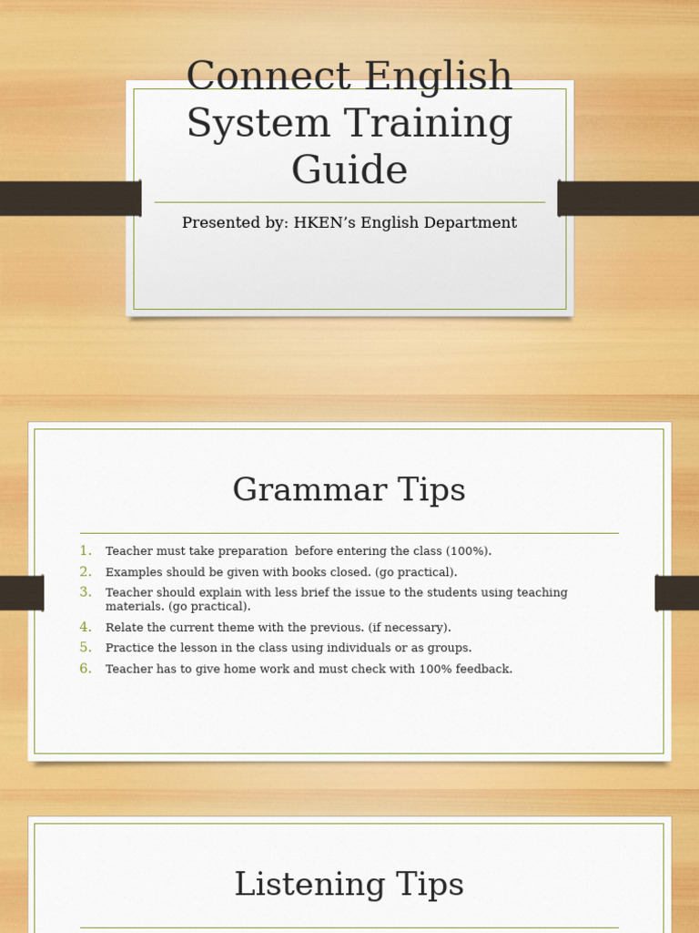 Connect English System Training Giude | PDF