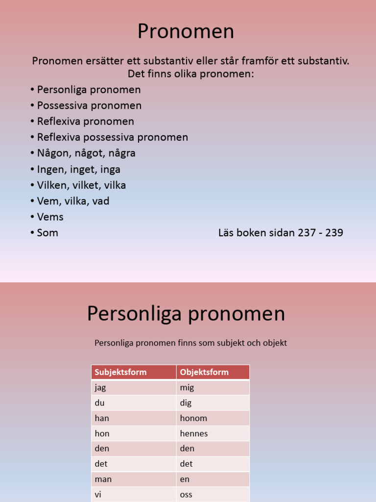 Pronomen | PDF