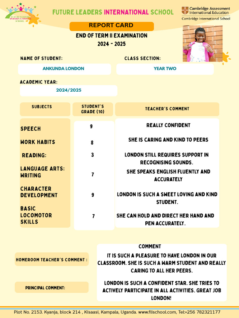Ankunda London Report | PDF