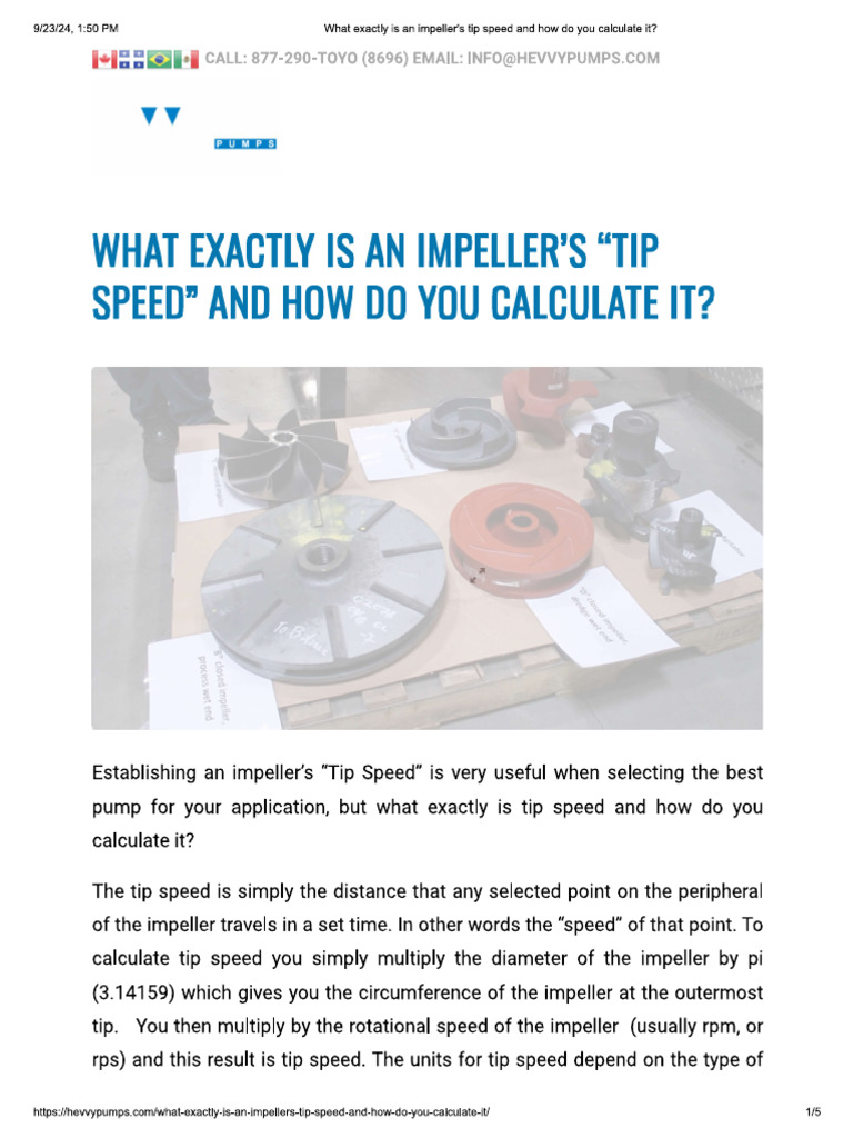 impeller tip speed | PDF