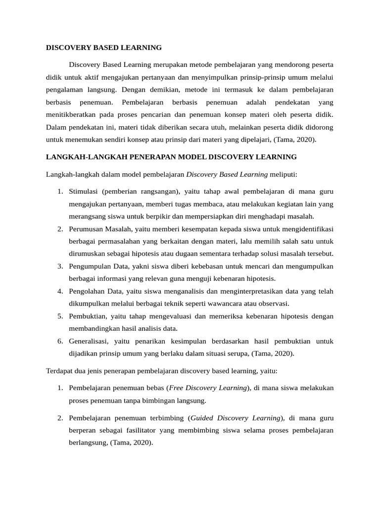 Discovery Based Learning | PDF