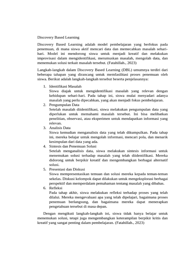 Discovery Based Learning-1 | PDF