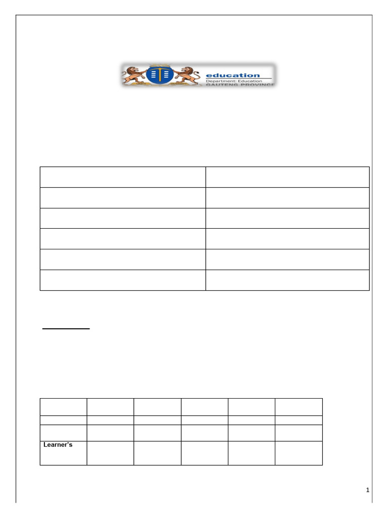 2025 Grade 4 Baseline Mathematics Assessment Term 1 | PDF | Multiple ...