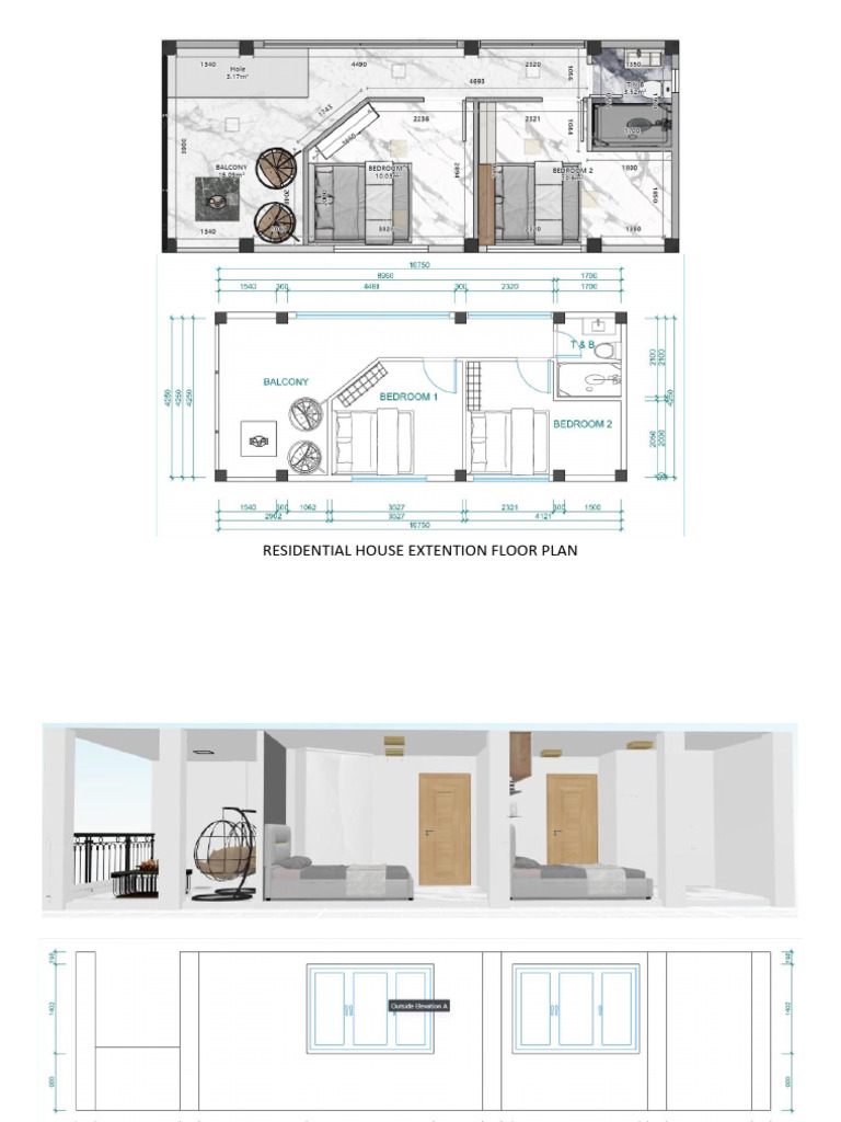 Residential House Extention Floor Plan | PDF