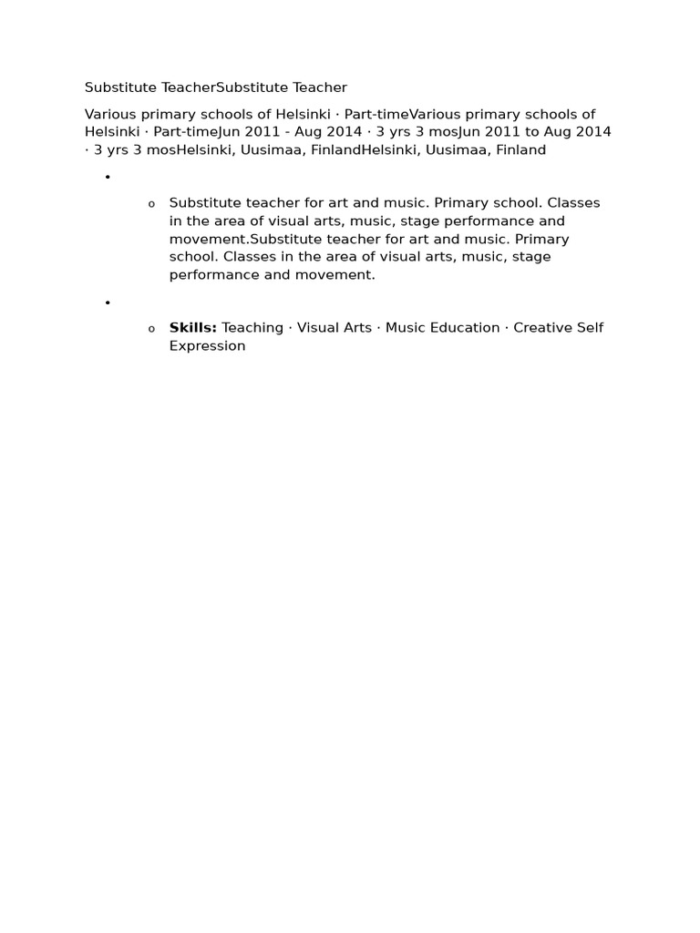 Substitute TeacherSubstitute Teacher | PDF