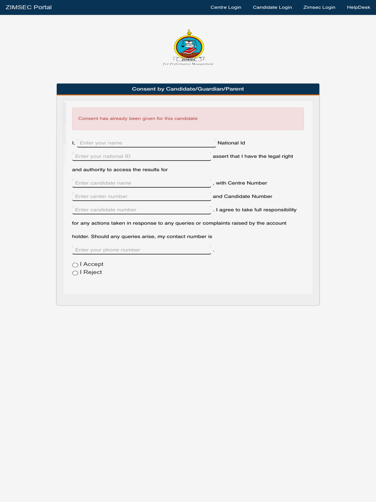 Httpsdcmv4 Zimsec Co ZwAccountConsentForm | PDF