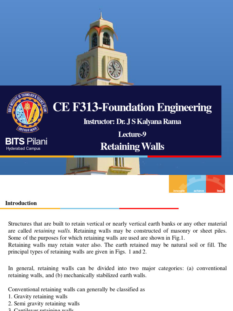 Retaining Walls: Types and Stability Analysis | PDF | Building ...