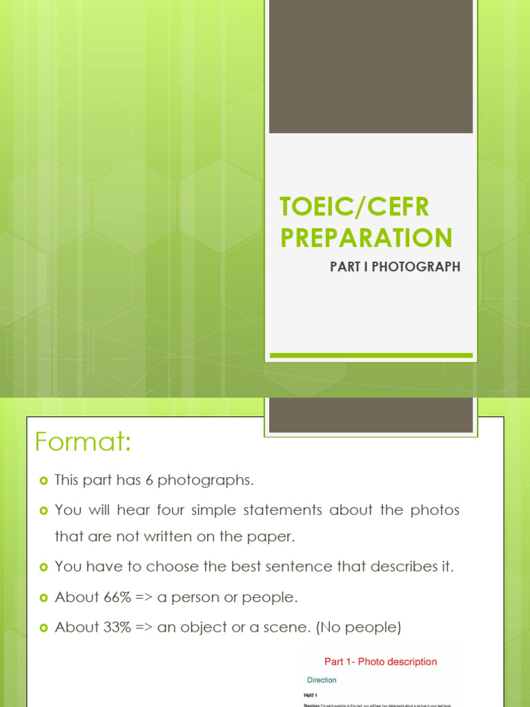 The Toeic Test Part 1.Hw | PDF