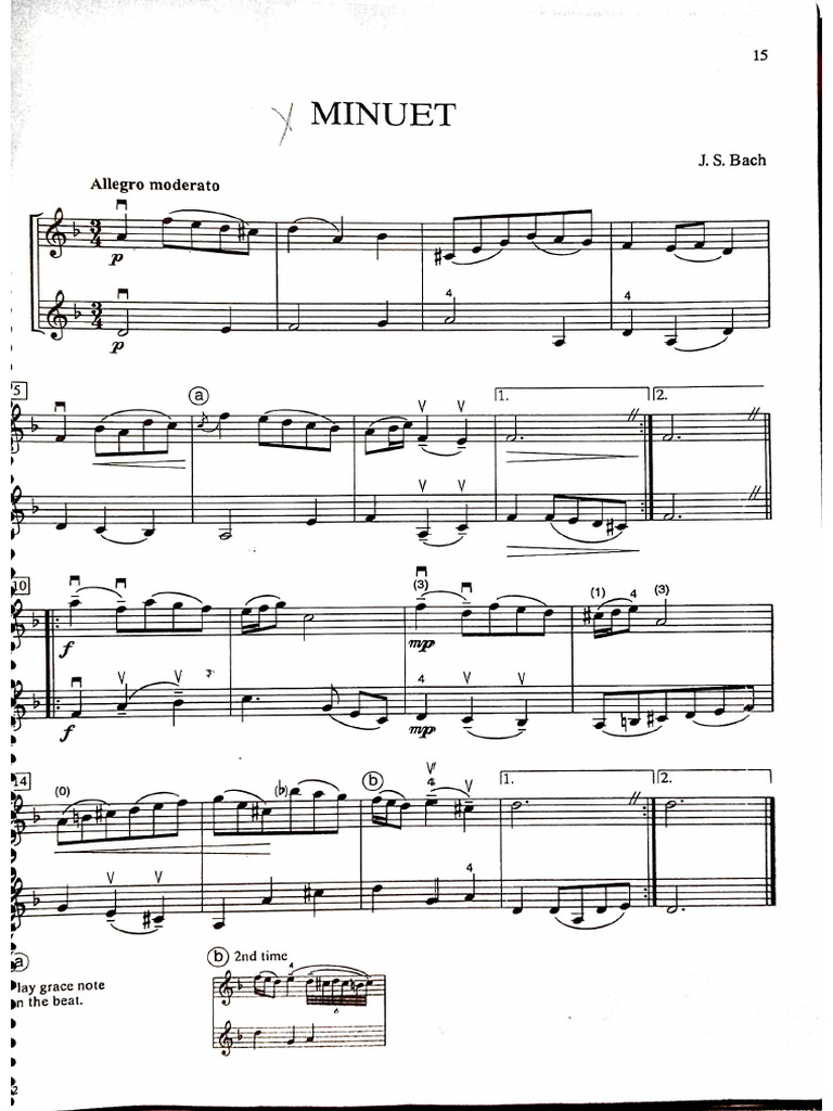 minuet Bach | PDF