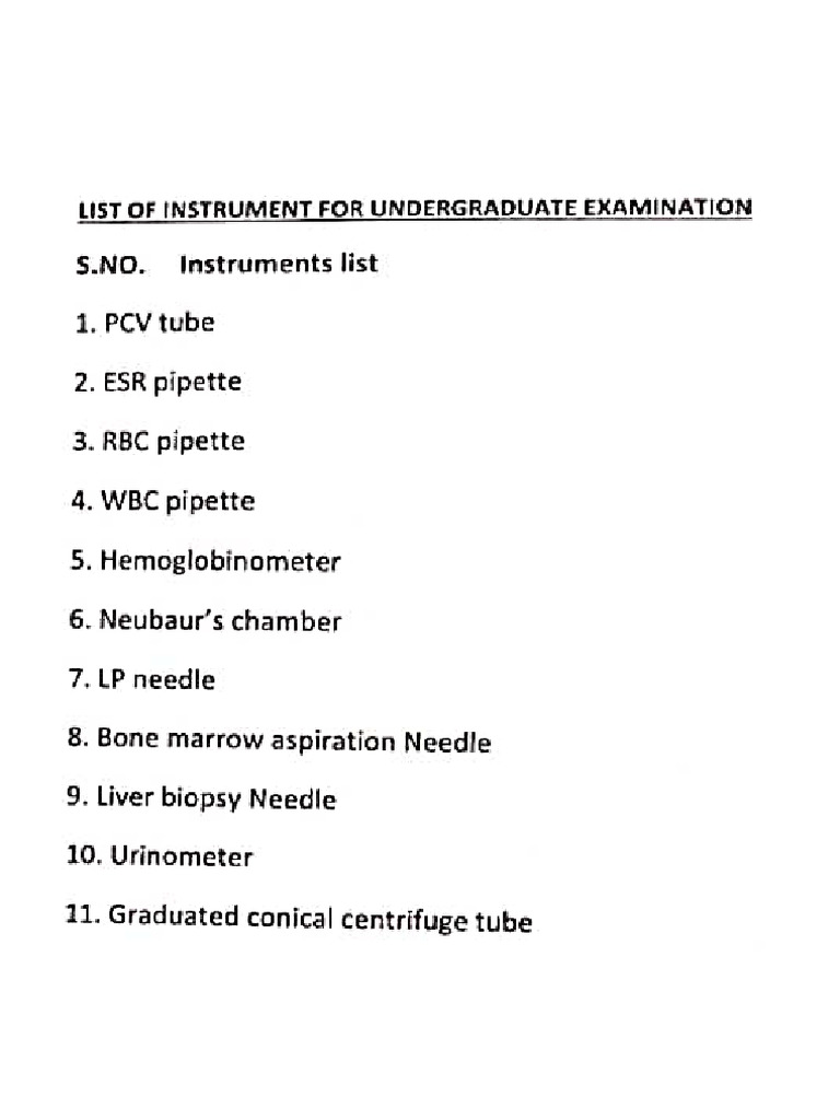 Instruments Pathology | PDF