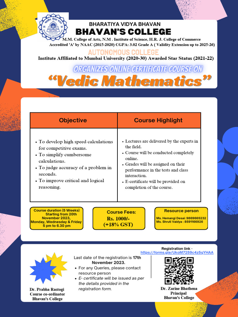 Vedic Maths Online Course Registration | PDF