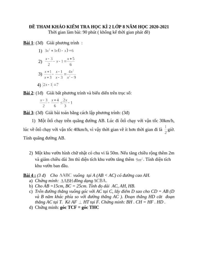 TC - de TK HK2 - 2020 - 2021 | PDF