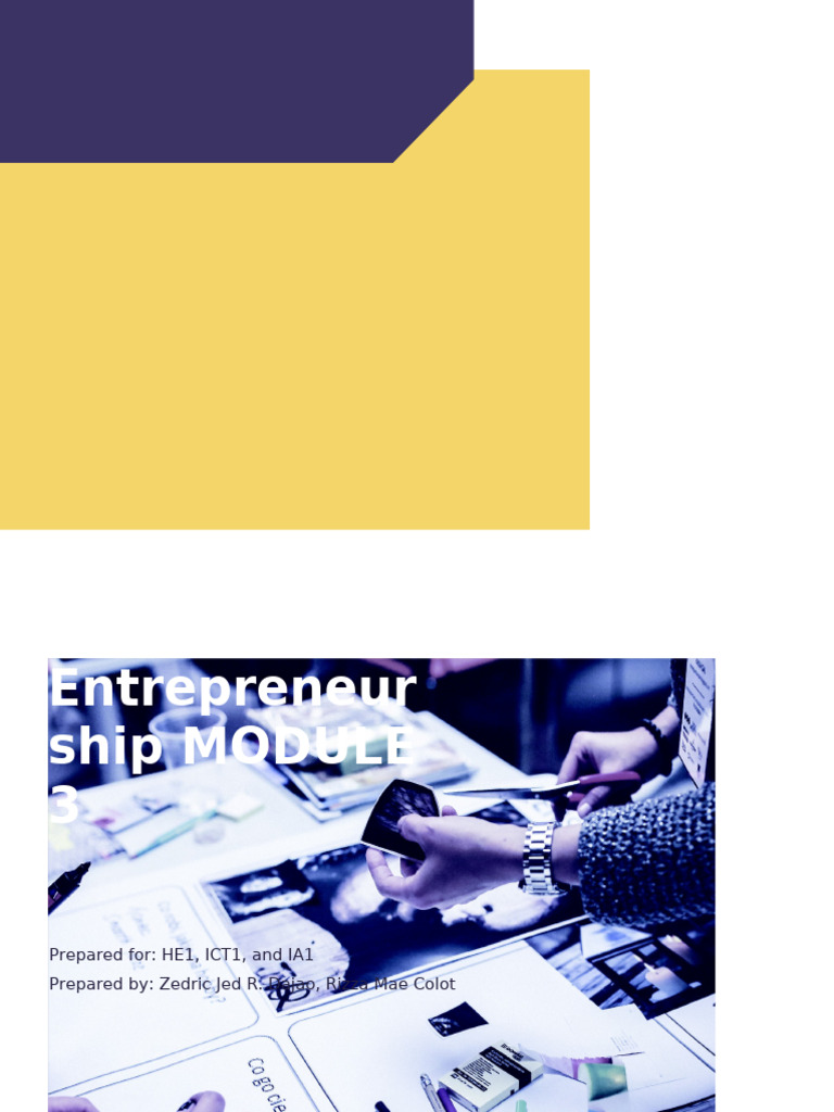 Entrepreneurship MODULE 3 | PDF | Entrepreneurship | Creativity