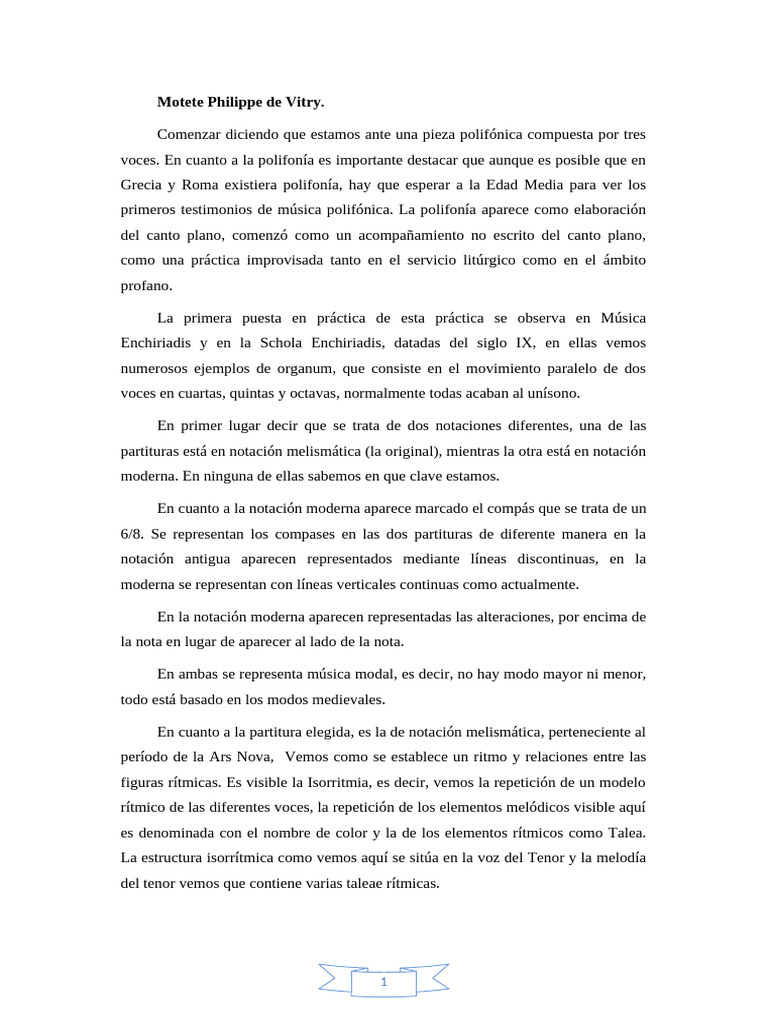 Motete polifónico de Philippe de Vitry | PDF | Notación musical ...