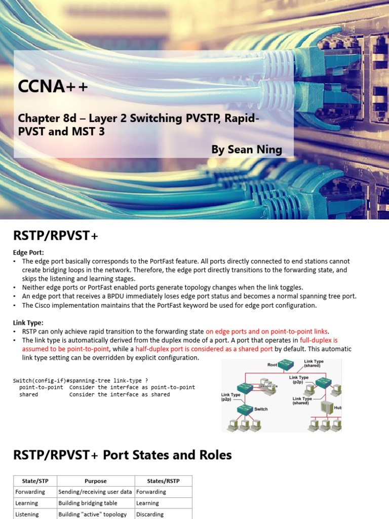 8d.layer 2 Switching PVSTP, Rapid-PVST and MST 3 | PDF | Computer ...