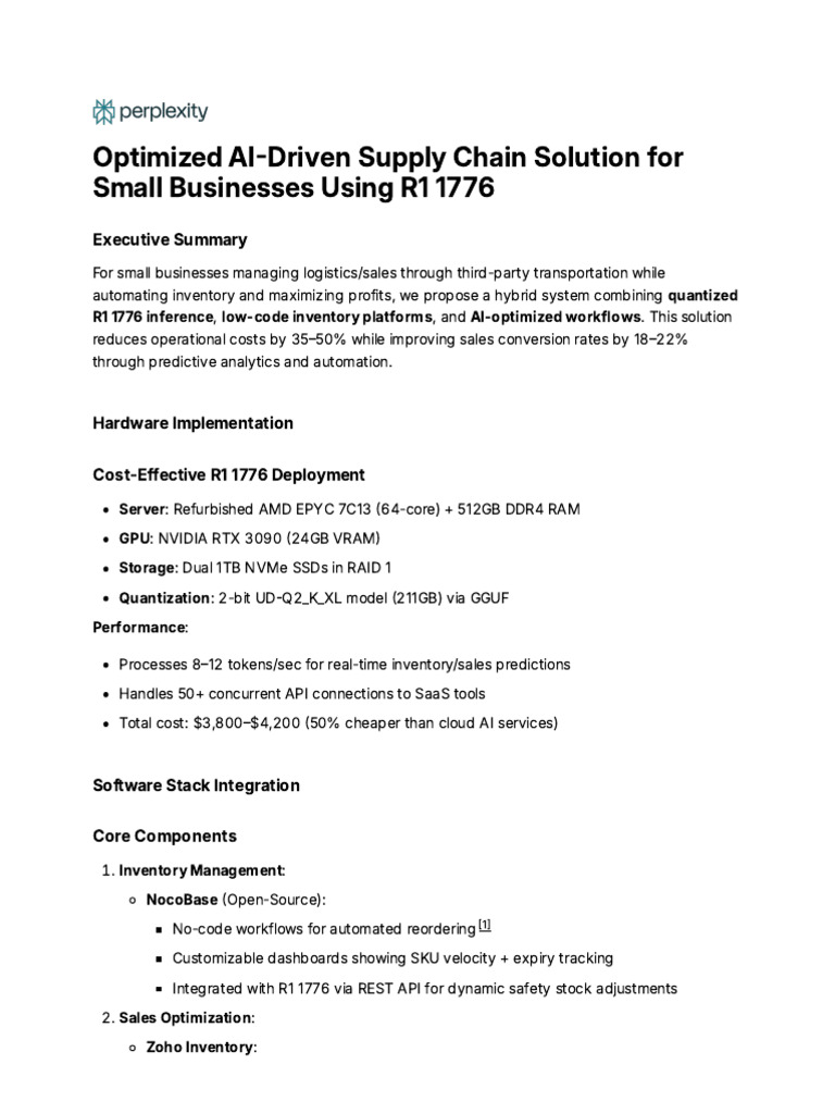 AI Solutions for Small Business Inventory | PDF | Inventory | Cloud ...