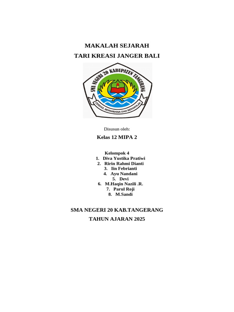 Sejarah Tari Janger Bali yang Unik | PDF