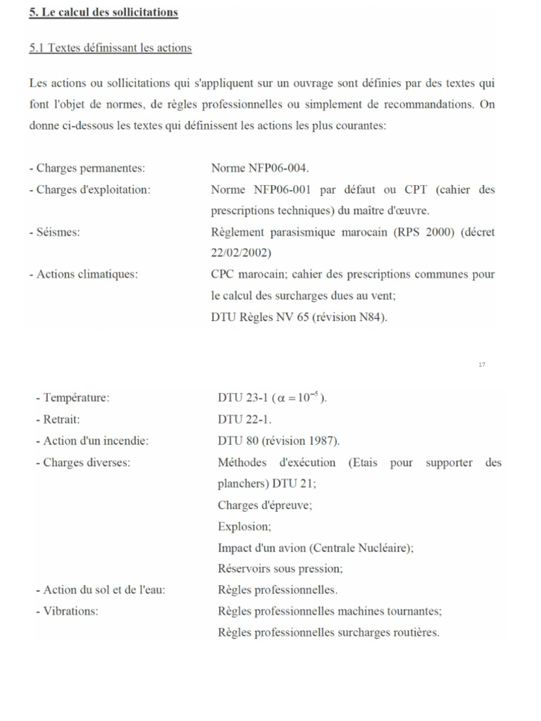Calcul Des Sollicitations | PDF