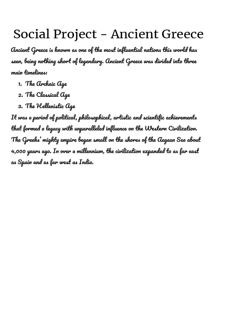 Social Project - Ancient Greece | PDF | Ancient Greece | Greco Persian Wars