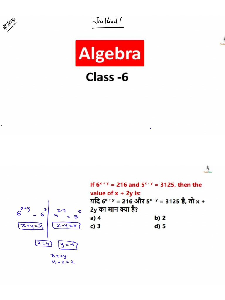 Class-6 Algebra Qa | PDF