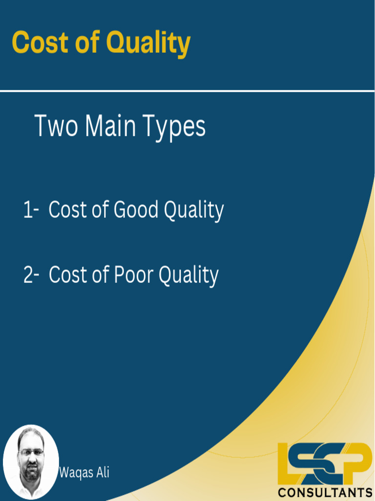 Understanding Cost of Quality Factors | PDF