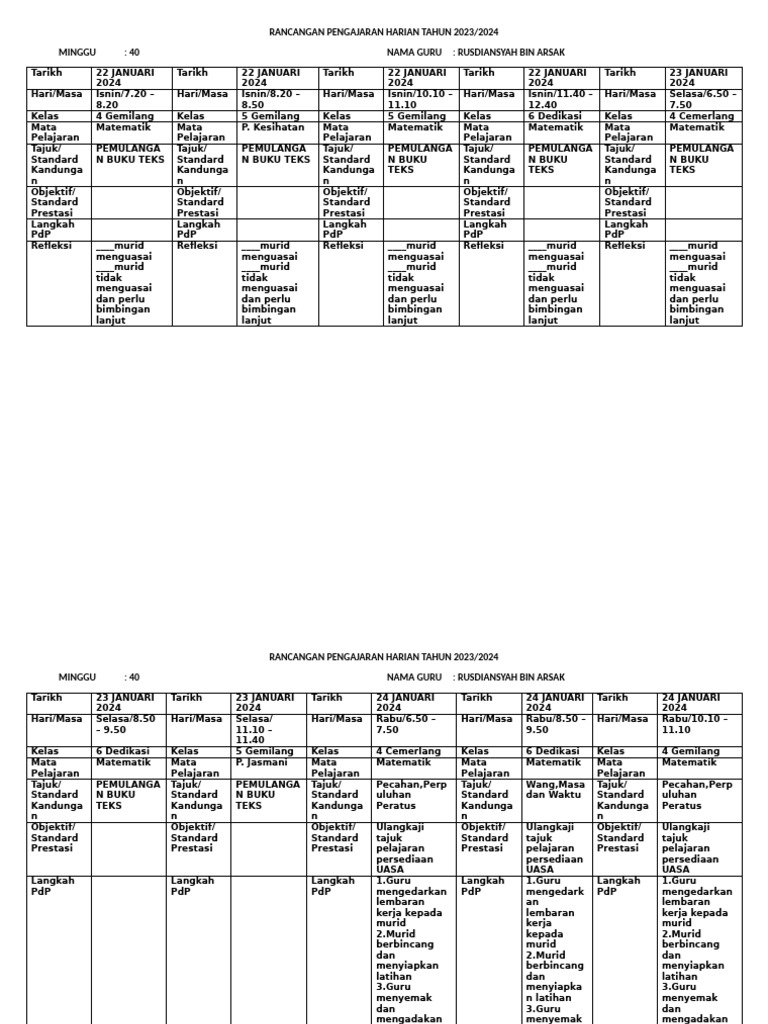 RPH M40 (Rusdi) | PDF