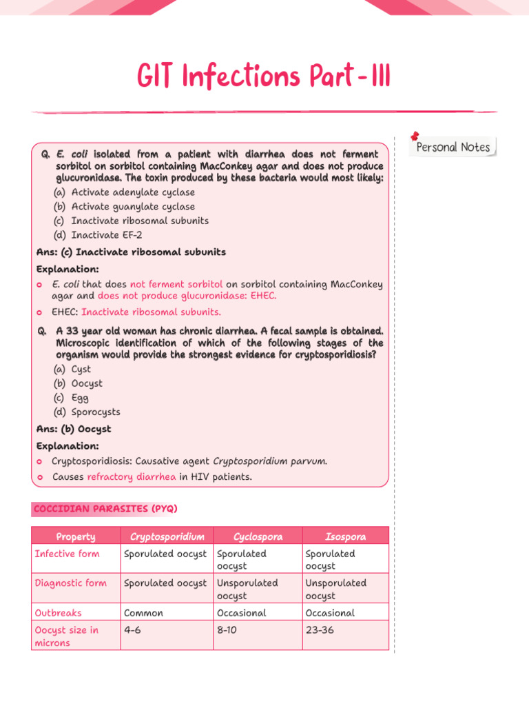 Ch.13 (GIT Infections Part-III) | PDF | Microbiology