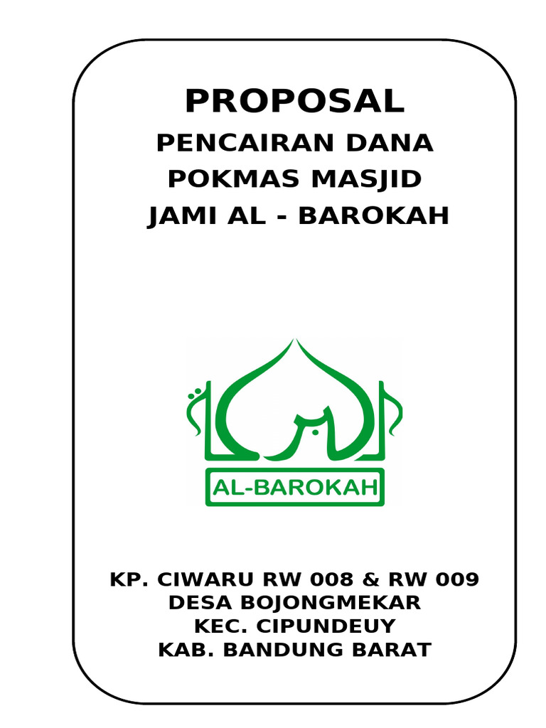 Proposal Pembangunan Pagar Masjid | PDF