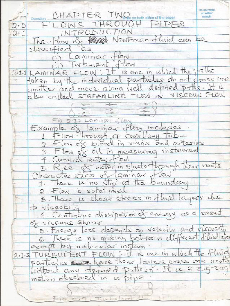 Mee 355 - Fluid Dynamics I - Chapter 2 | PDF