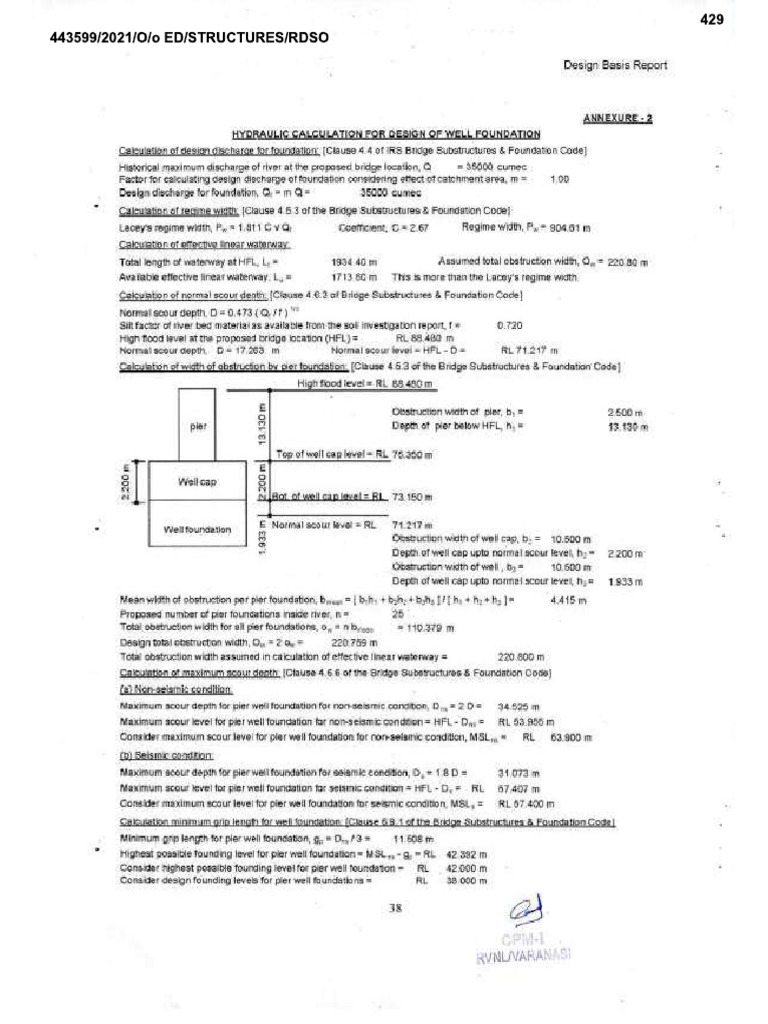 Scour Depth Calculation | PDF