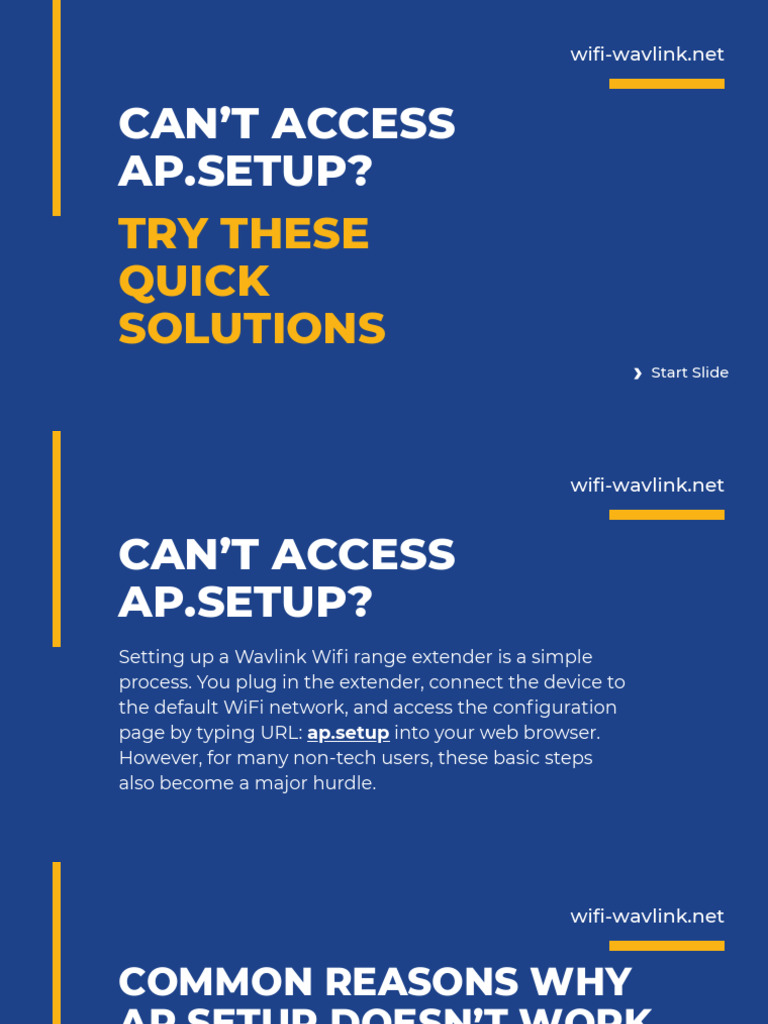 Can't Access AP - Setup Try These Quick Solutions | PDF | Wi Fi ...