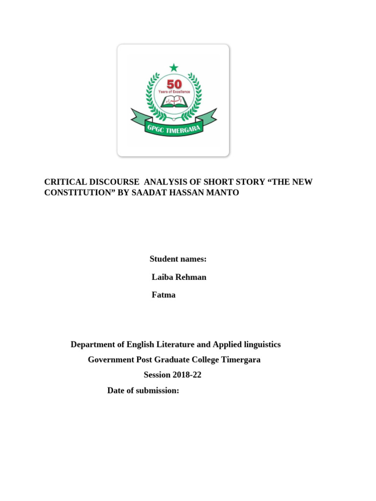 Finnal Thesis by Laiba Rehman and Fatma | PDF | Linguistics | Analysis