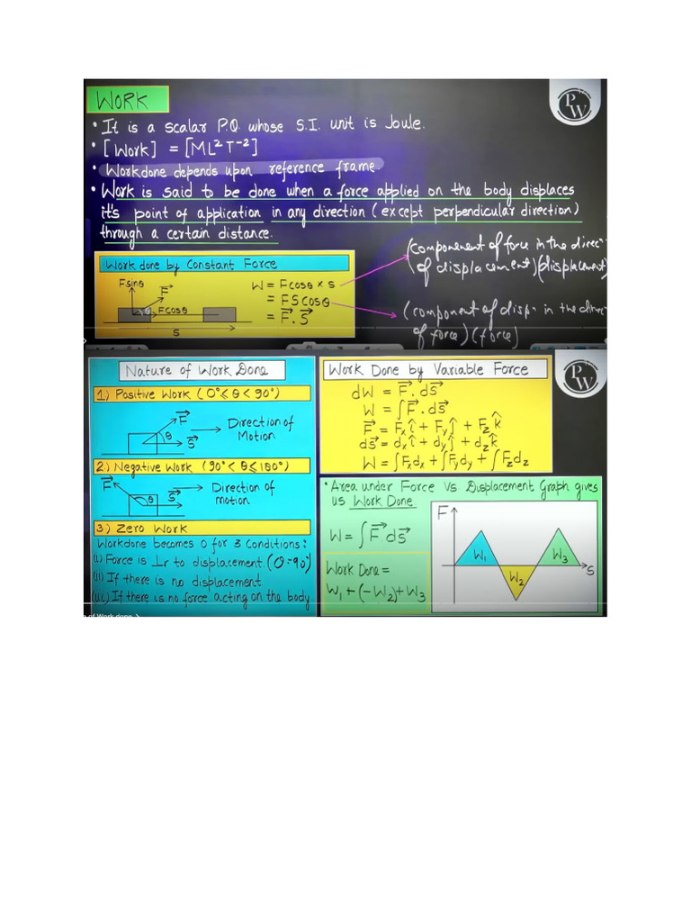 Work Power Energy | PDF