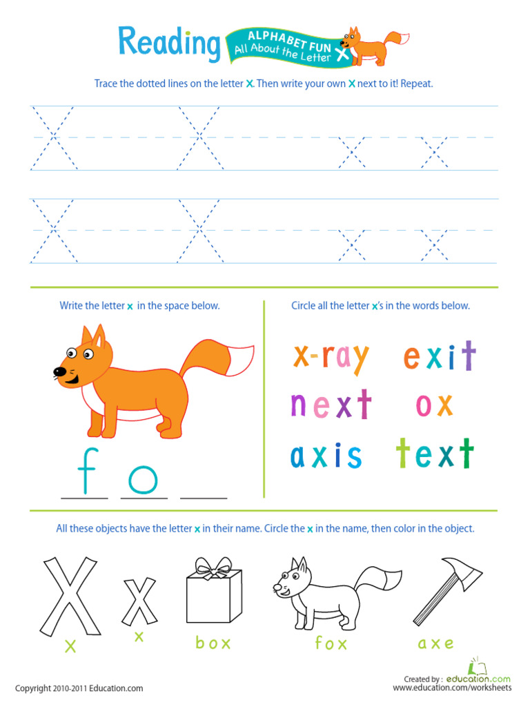 Reading All About Letter X | PDF