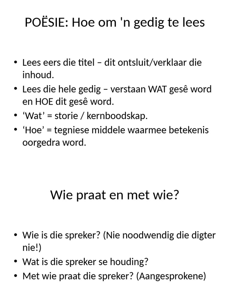Poesie Lees en Analise Skyfies | PDF