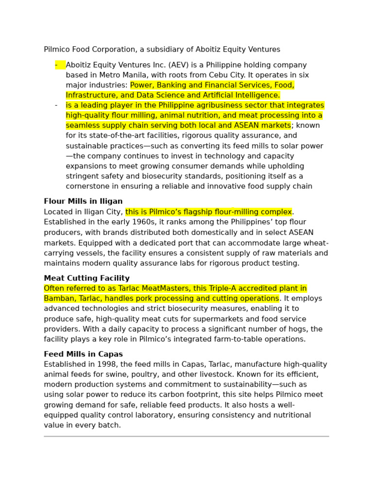 Pilmico Animal Nutrition Overview | PDF | Economies
