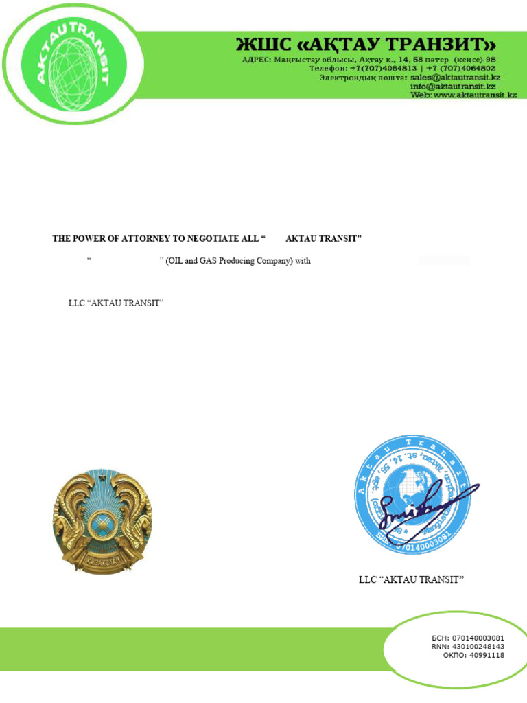 Mandate - Authorization - Letter - Blue - Bridge - 1958 Sl. | PDF