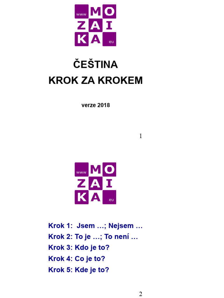 Cestina Pro Uplne Zacatecniky | PDF