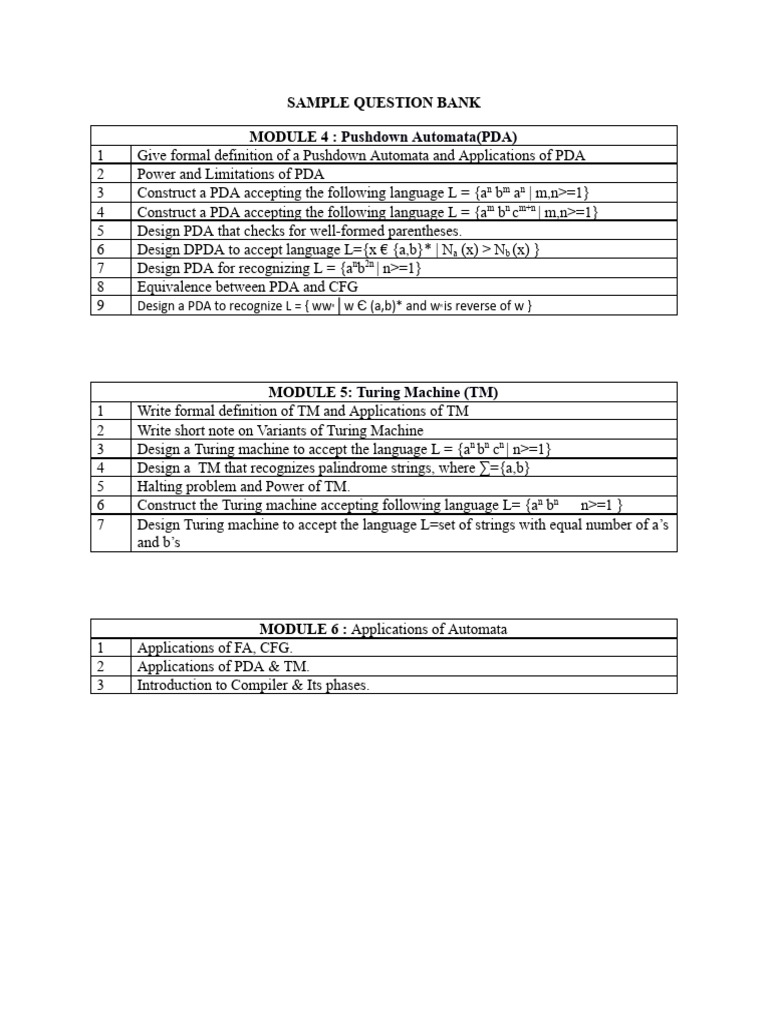 At Sample Question Bank | PDF