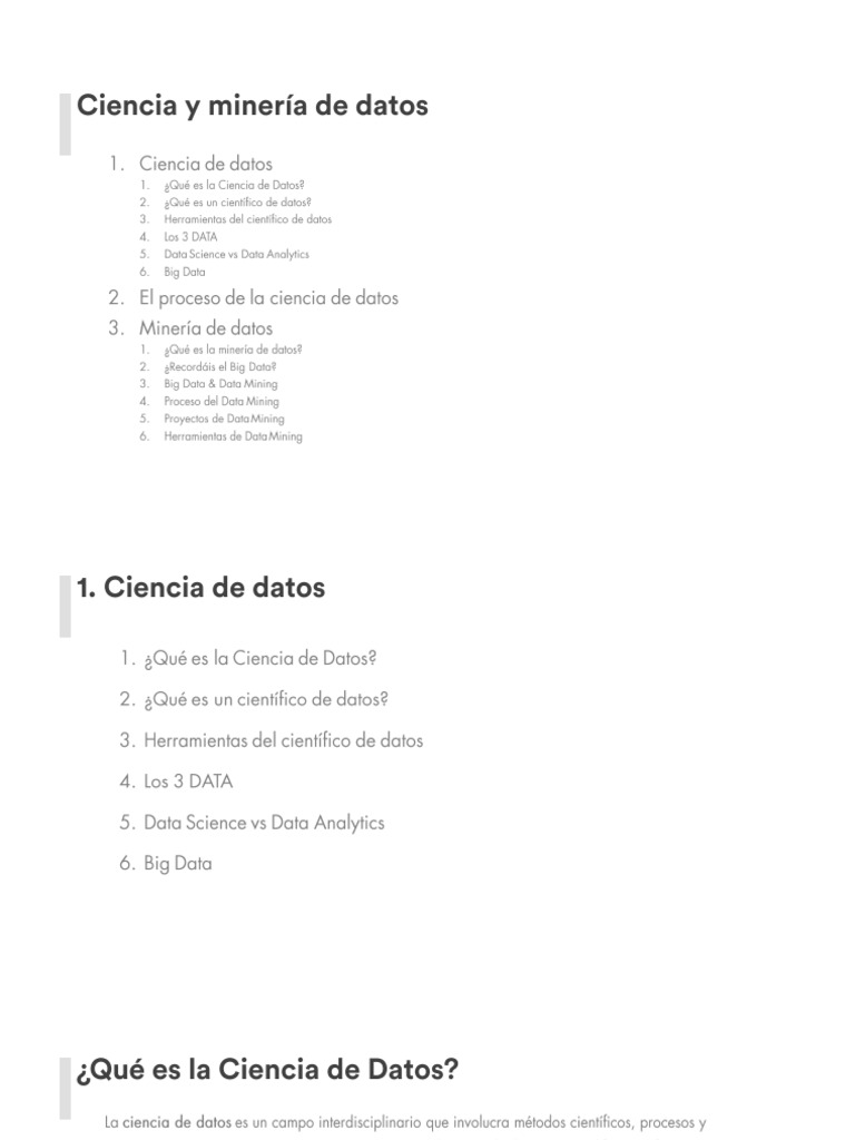 M1U3. Ciencia y Minería de Datos | PDF
