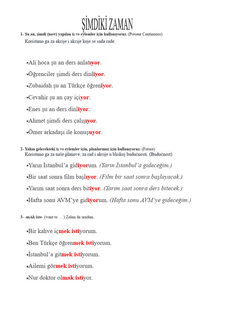 Simdiki Zaman Konu Anlatım | PDF