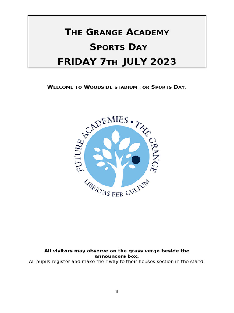 Website Sports Day Programme 2023.298112449 | PDF | Sports