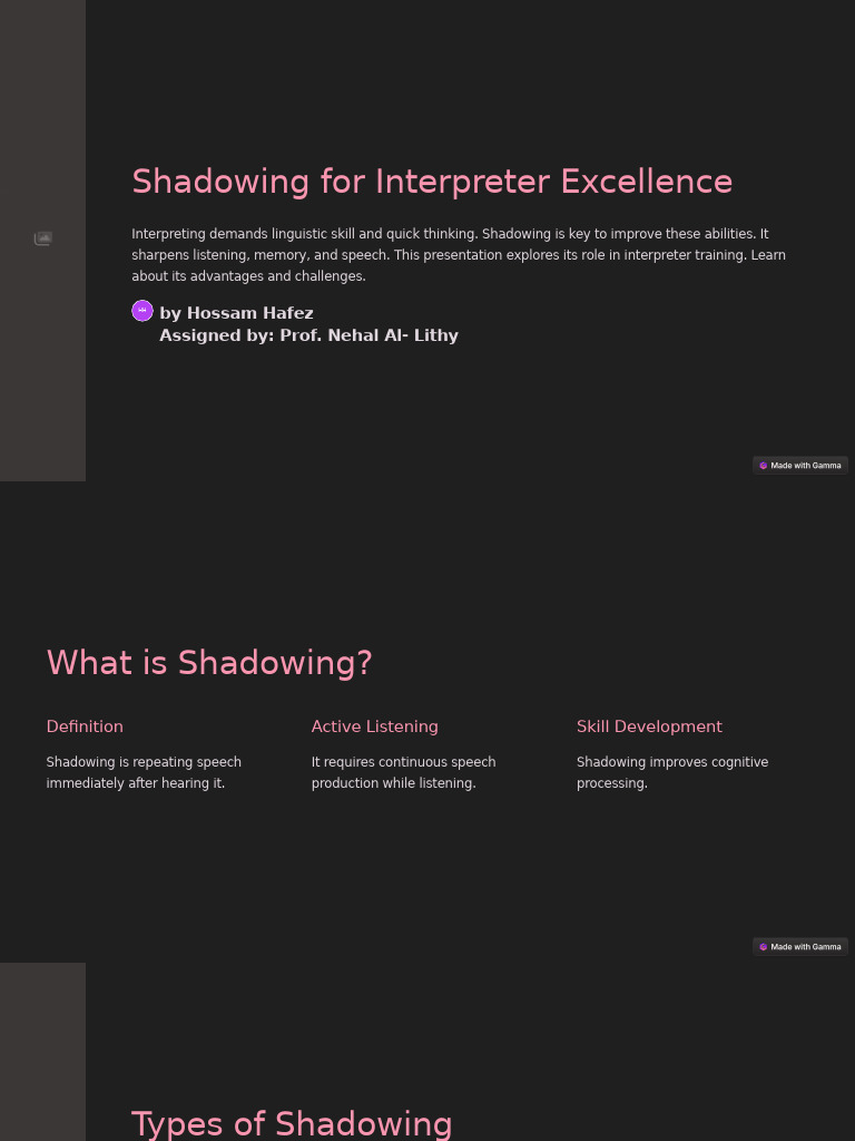 Shadowing Techniques for Interpreters | PDF