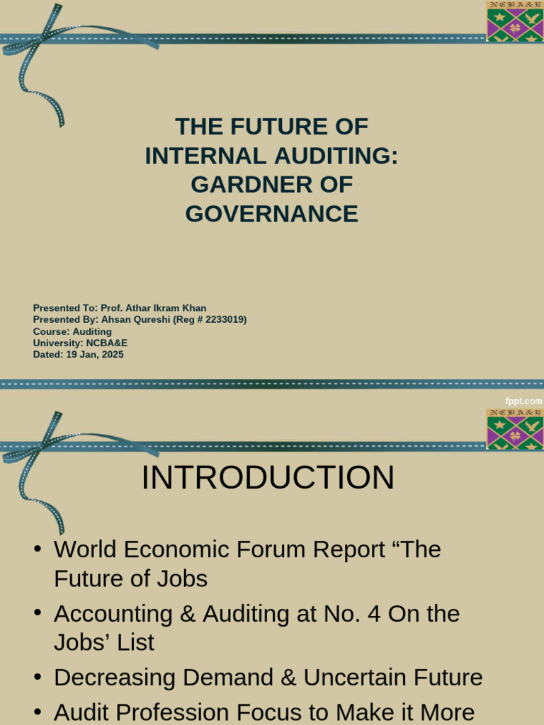 Future Trends in Internal Auditing | PDF | Audit | Internal Audit