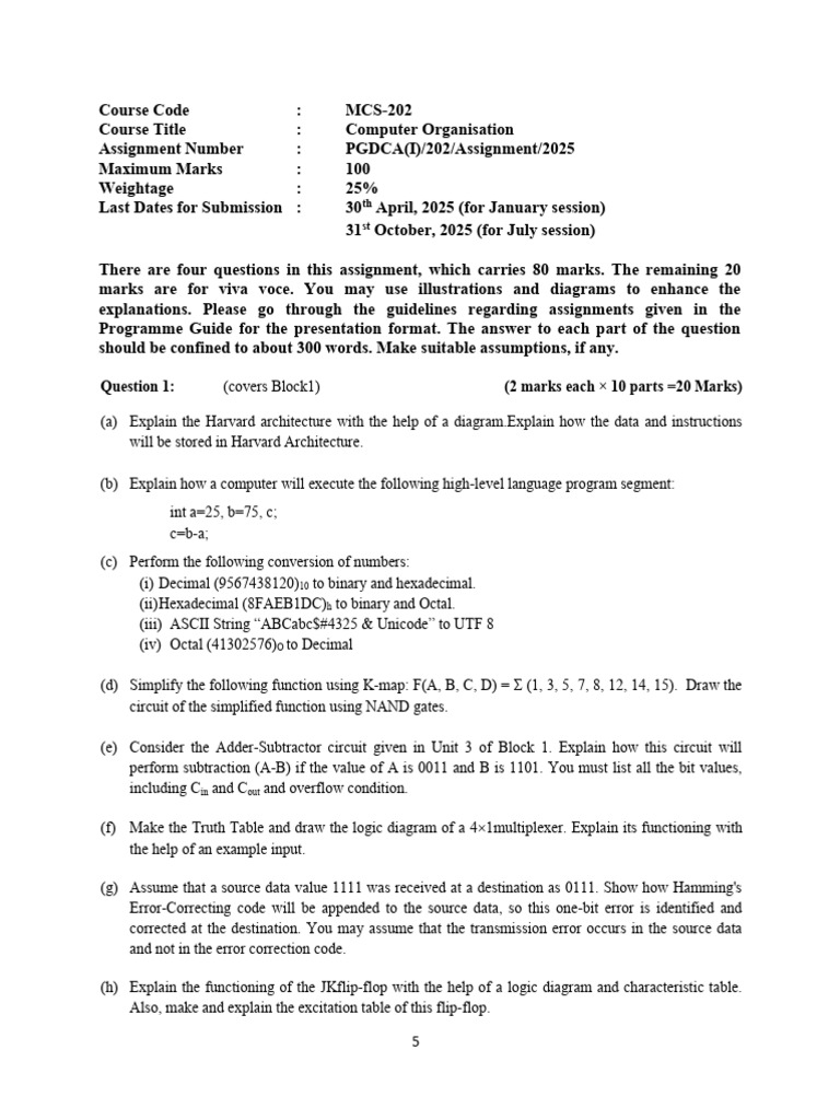 MCS-202 2025 PGDCA New GSPH@9891268050 | PDF | Computer Data Storage | Cpu Cache