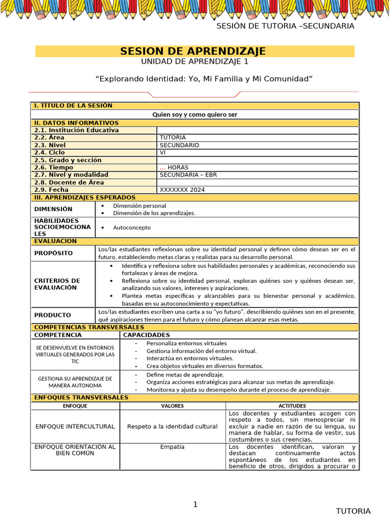 Reflexionando sobre mi Identidad Personal | PDF | Aprendizaje | Enseñando