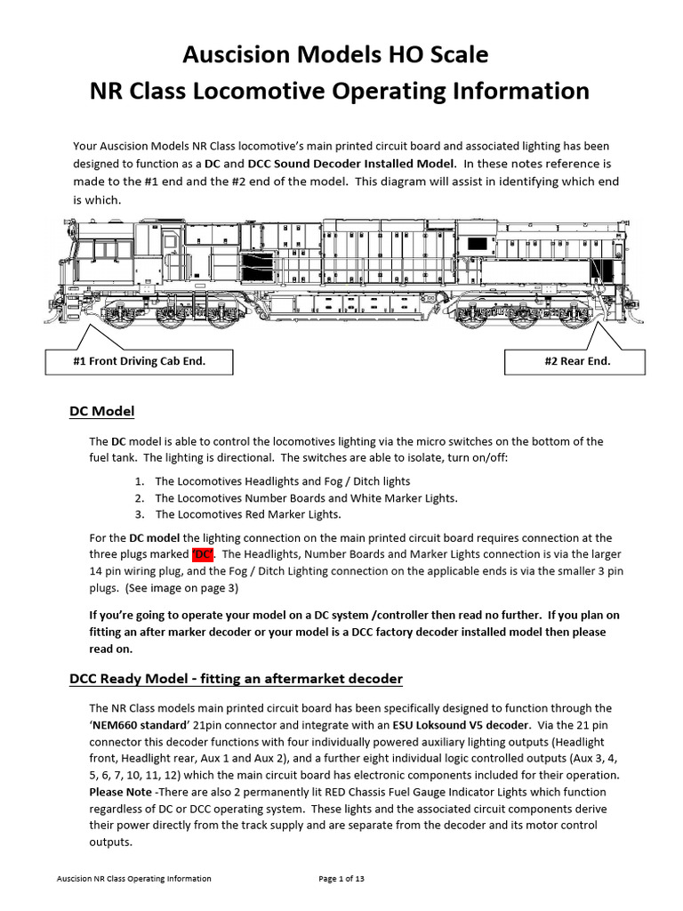Auscision NR Class Operating Information | PDF | Electrical Connector ...