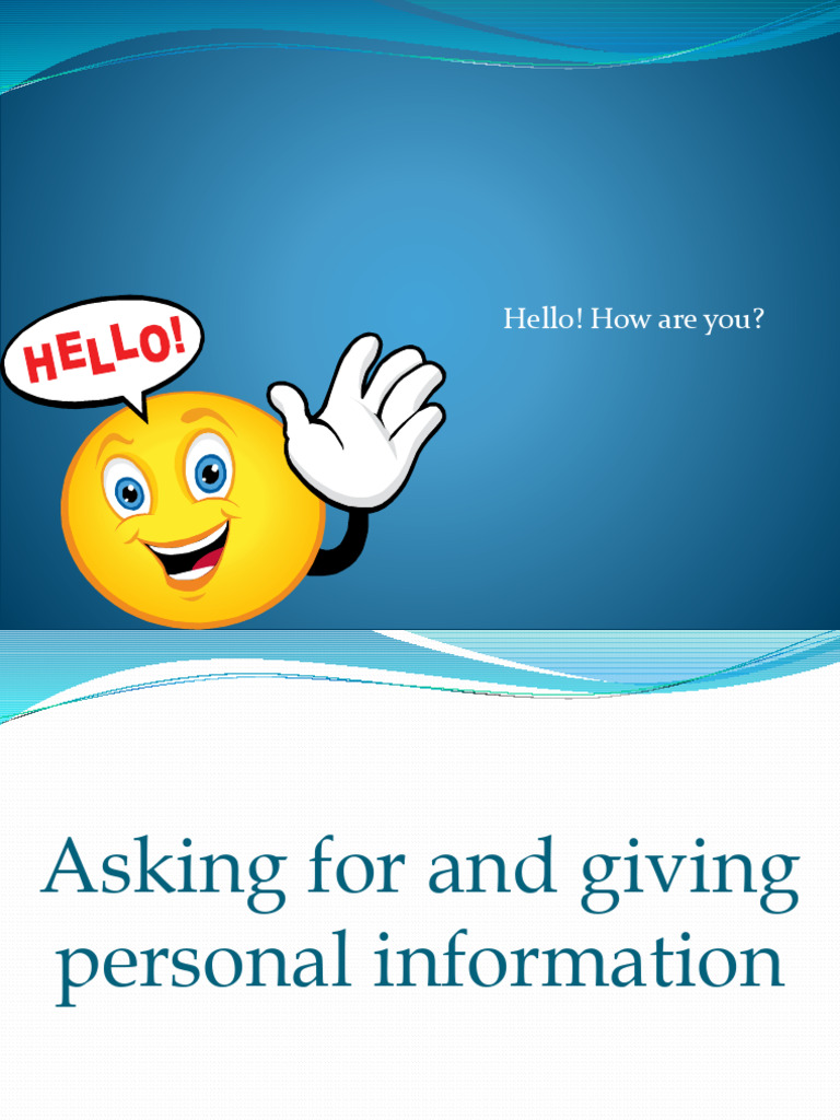 Personal Information Q&A Practice | PDF