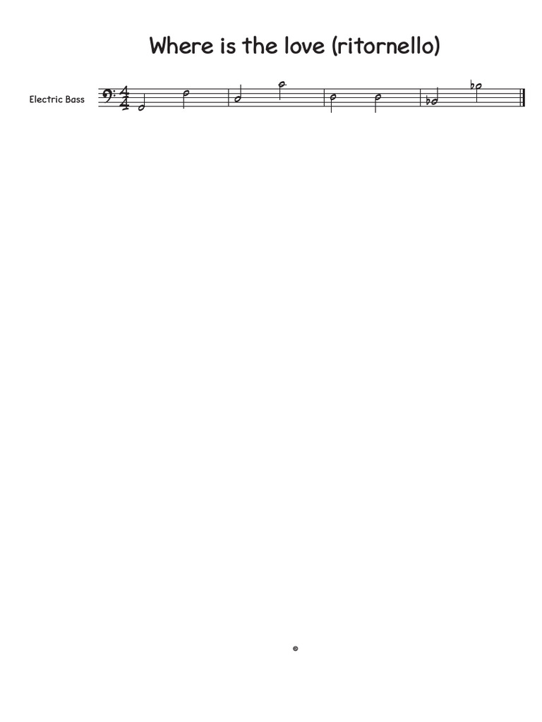 Where Is The Love (Basso) - SCORE | PDF